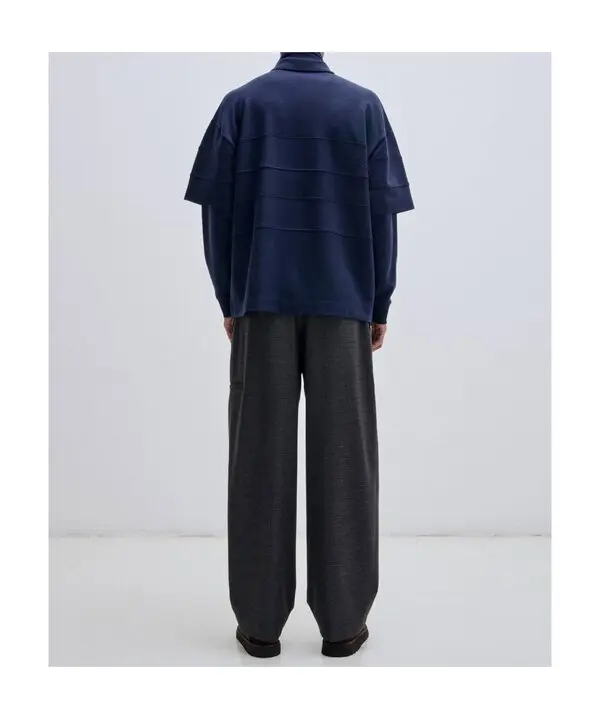 DARKPARK Zack Wool Double Sleeve Stripes Polo