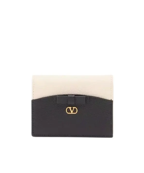Valentino Garavani Vlogo Wallet - Light Ivory/black