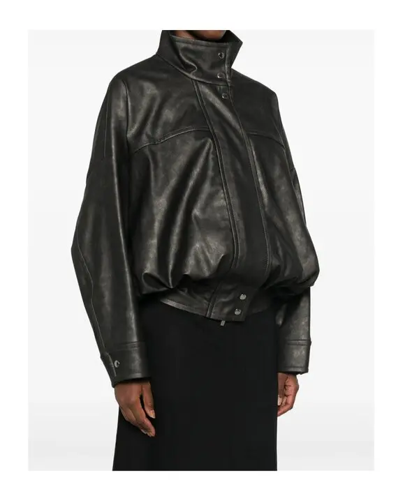 SYSTEM Panelled High-neck Biker Jacket