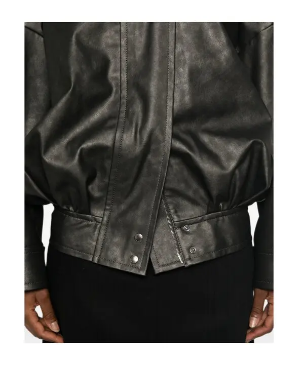 SYSTEM Panelled High-neck Biker Jacket