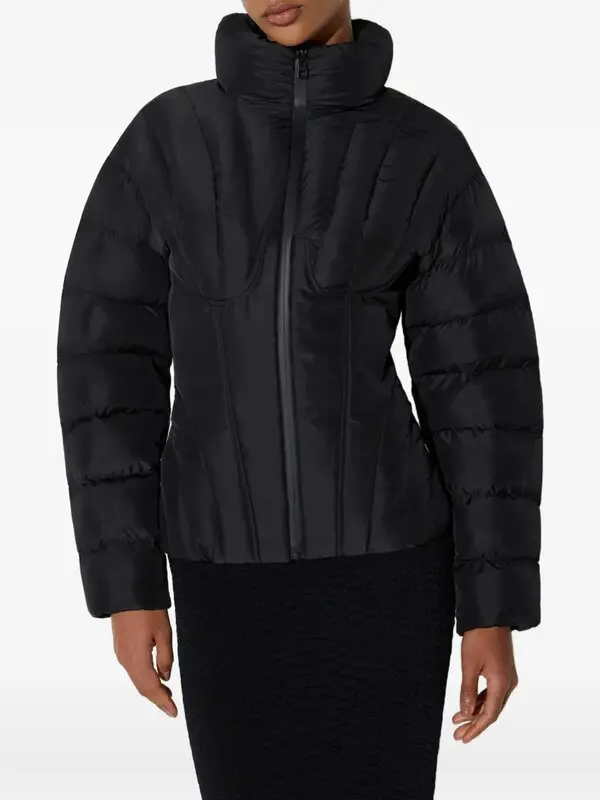 Elisabetta Franchi Down Jacket In Voile Fabric