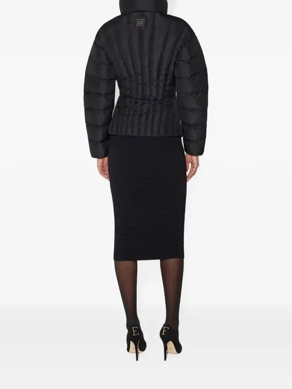 Elisabetta Franchi Down Jacket In Voile Fabric