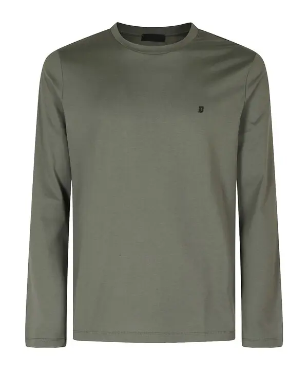 DONDUP Crew-neck Logo T-shirt - Gray