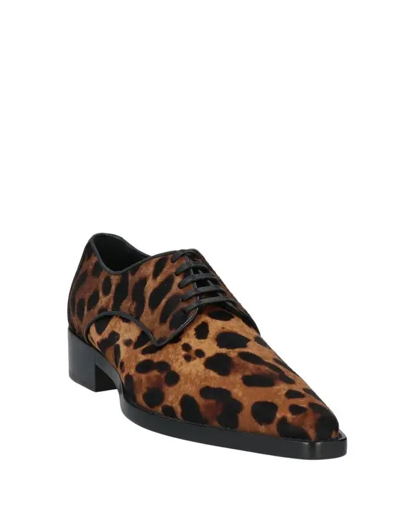Dolce & Gabbana Leopard Print Lace-up Shoes