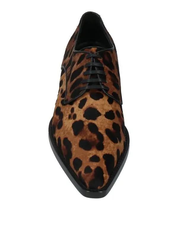 Dolce & Gabbana Leopard Print Lace-up Shoes