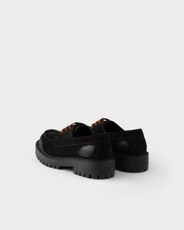 Prada Round Toe Lace-up Shoes