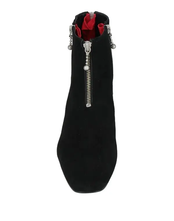 Tory Burch Suede Ankle Boots With Zipper Closure And Square Toe