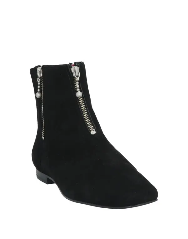 Tory Burch Suede Ankle Boots With Zipper Closure And Square Toe