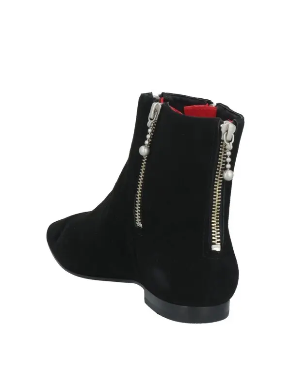 Tory Burch Suede Ankle Boots With Zipper Closure And Square Toe