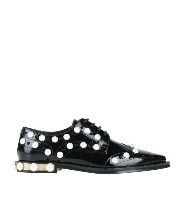 Dolce & Gabbana Embellished Lace-up Shoes - Black