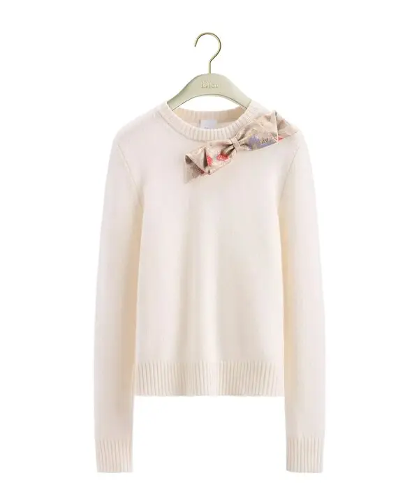 Dior Sweater With Embellished Bow Detail