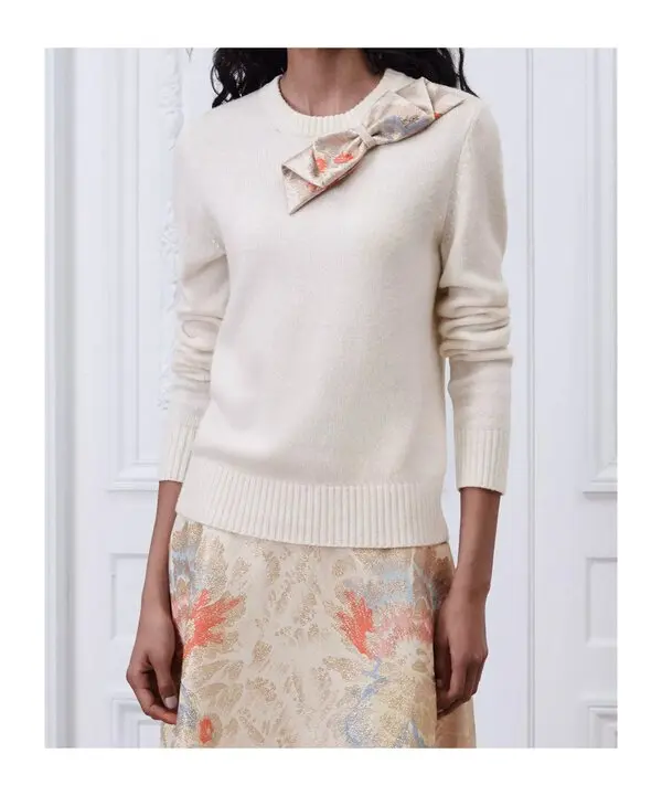 Dior Sweater With Embellished Bow Detail