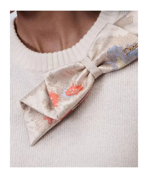 Dior Sweater With Embellished Bow Detail