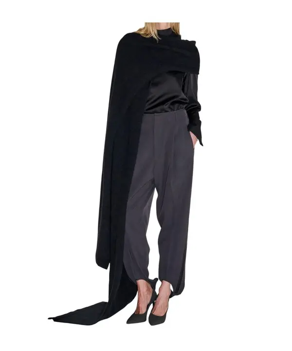 DARKPARK Long Knit Hole Scarf - Black