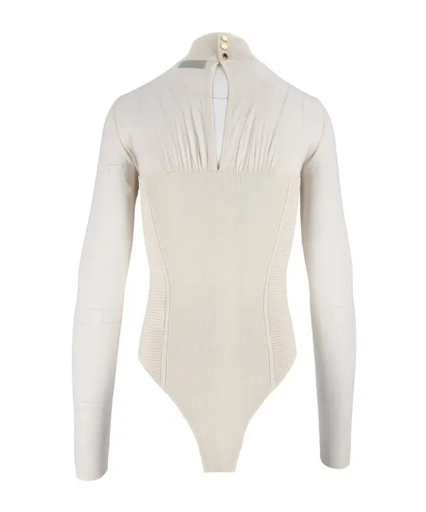 Elisabetta Franchi Ribbed Long-sleeve Bodysuit