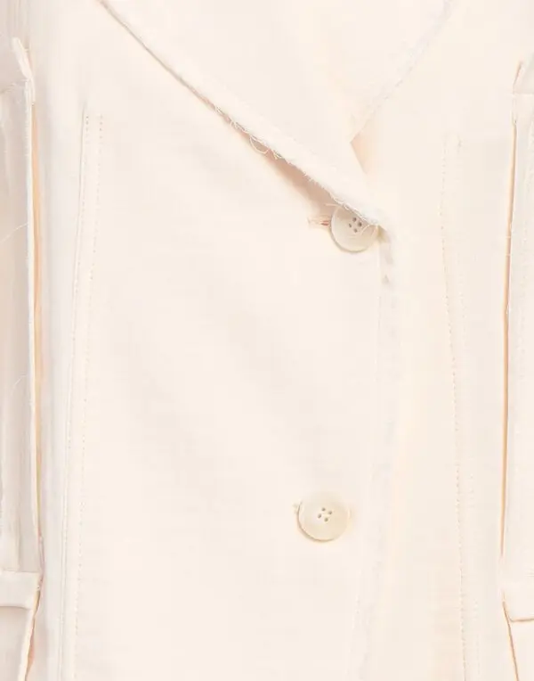 Sportmax Denim Single-breasted Blazer With Lace-up Detail - Beige