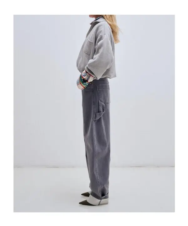 DARKPARK Cropped Sweatshirt - Grey