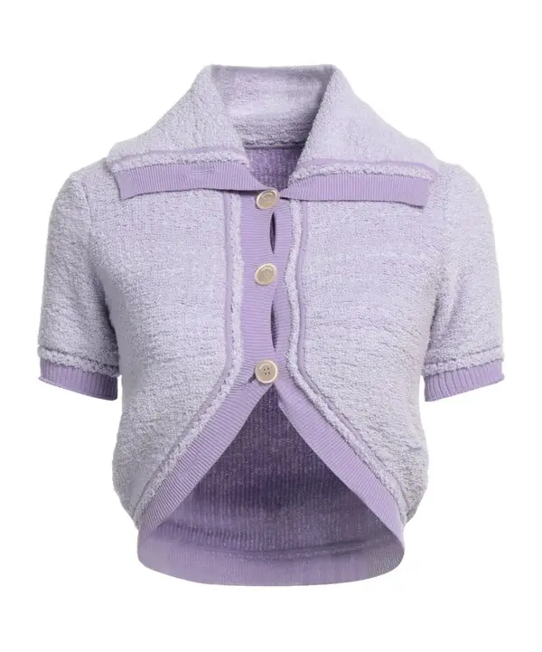Jacquemus Two-tone Knit V-neck Cardigan