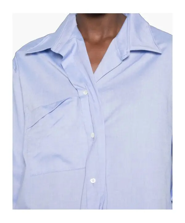 SYSTEM Asymmetric-front Chest-pocket Shirt