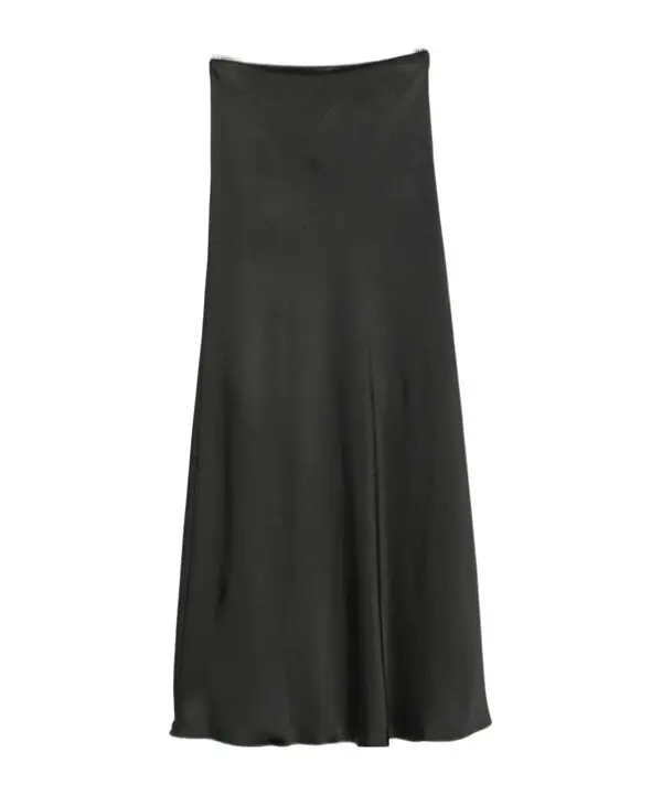 Fabiana Filippi Satin A-line Full Length Skirt