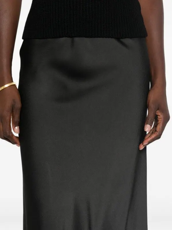 Fabiana Filippi Satin A-line Full Length Skirt