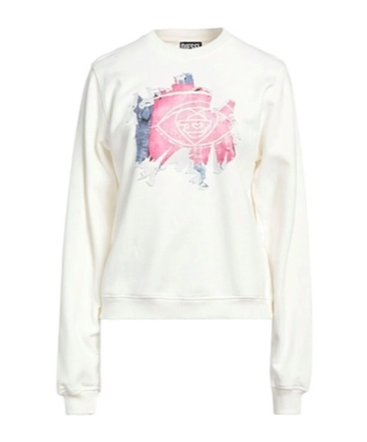 DIESEL® Printed Long Sleeve Hoodie - White