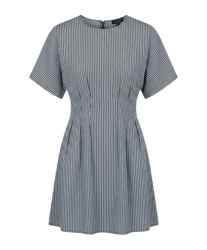 Rag & Bone Striped Poplin Flared Dress