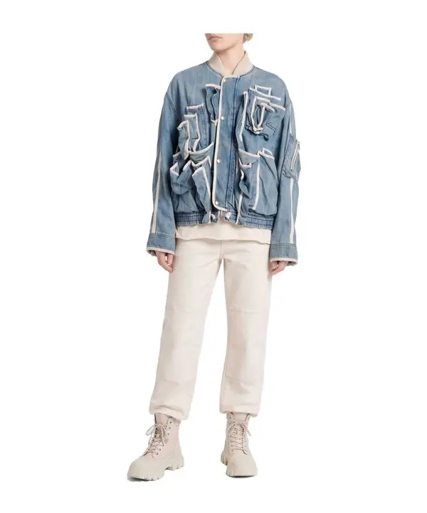 DIESEL® Oversized Denim Bomber Jacket