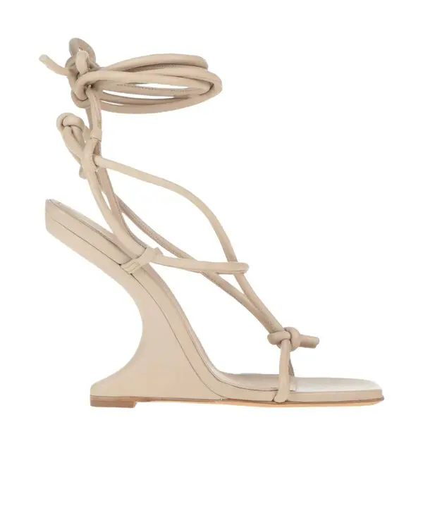 Rick Owens Minimalist Cowhide High Heels With Sculptural Heels