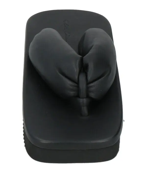 Rick Owens Minimalist Leather Slide Sandals