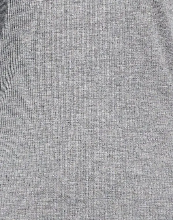 Brunello Cucinelli Lightgrey Wool Shortsleeve Knit Top