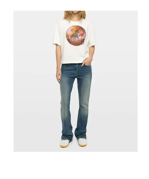 Zadig&Voltaire Rhinestone Horse Print T-shirt