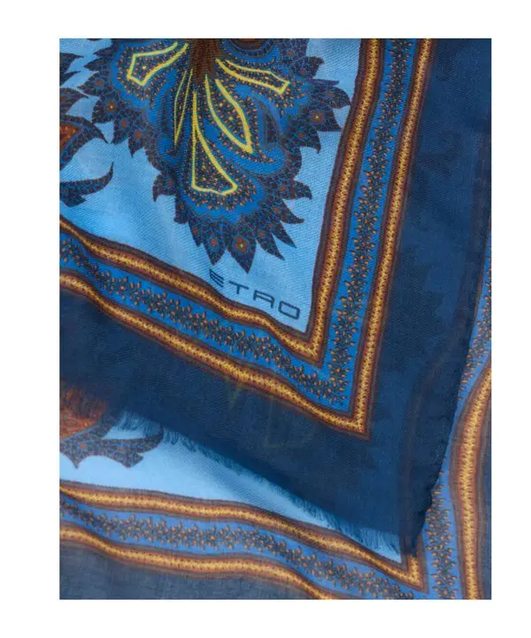 Etro Modal And Cashmere Scarf With Paisley Motif