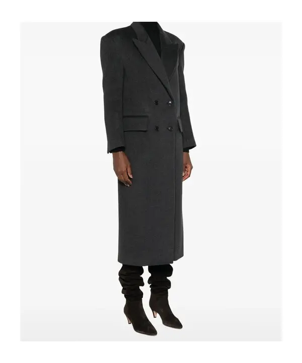 SYSTEM Double-breasted Peak-lapel Coat
