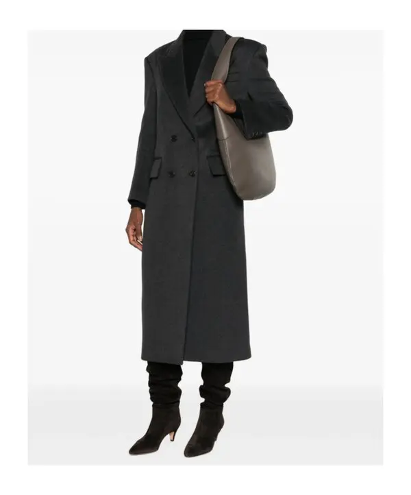 SYSTEM Double-breasted Peak-lapel Coat