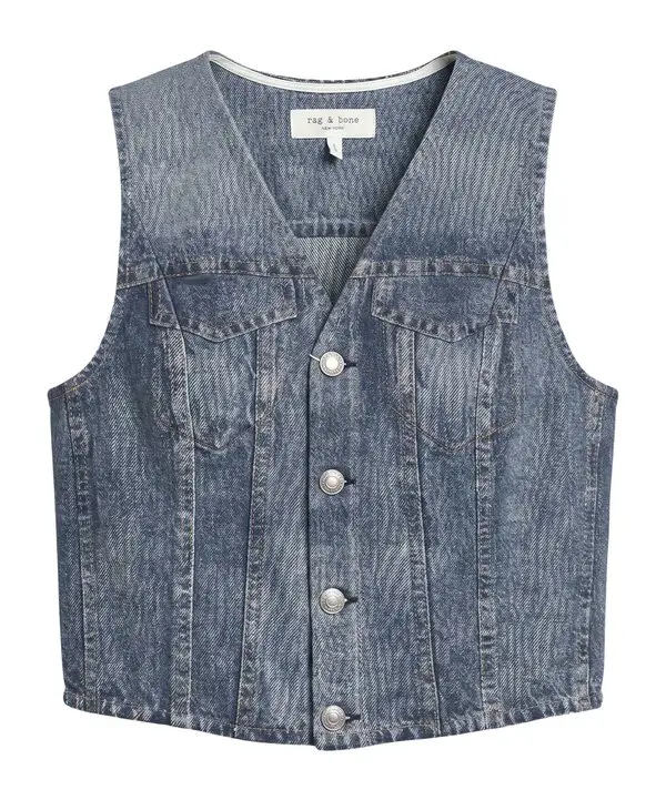 Rag & Bone Denim Waistcoat
