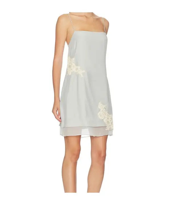 SIR. Spaghetti Strap Embroidered Mini Dress