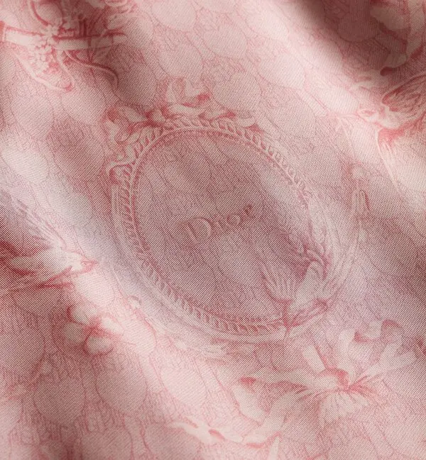 Dior Midi-length Flared Skirt With Médaillon Logo - Pink