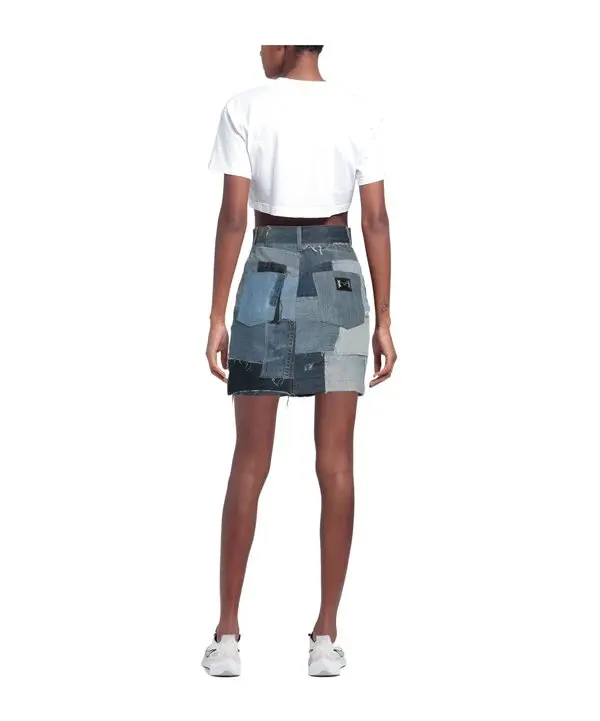 Dolce & Gabbana Patchwork Denim Pencil Skirt