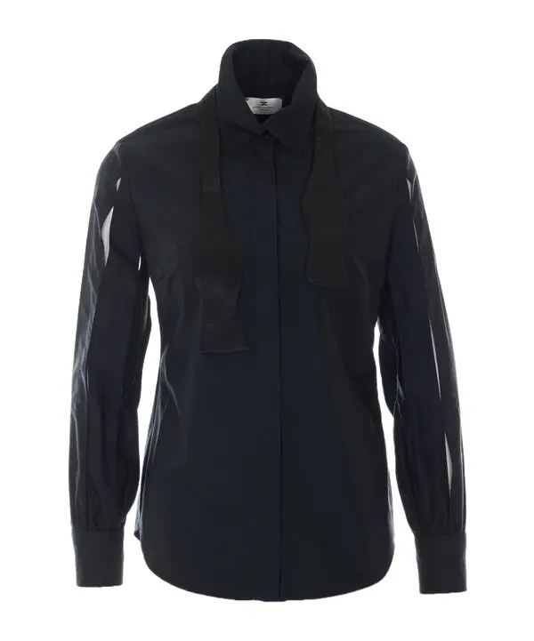 Elisabetta Franchi Bow-tie Long Sleeved Shirt