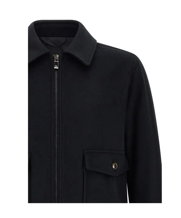Pal Zileri Long Sleeve Casual Jacket With Zip Closure