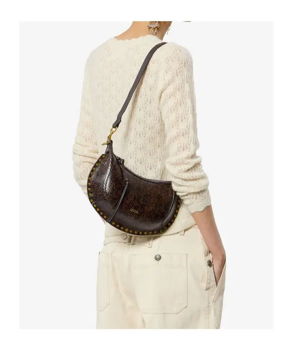 Isabel Marant Étoile Oskan Moon Bag In Grained Leather