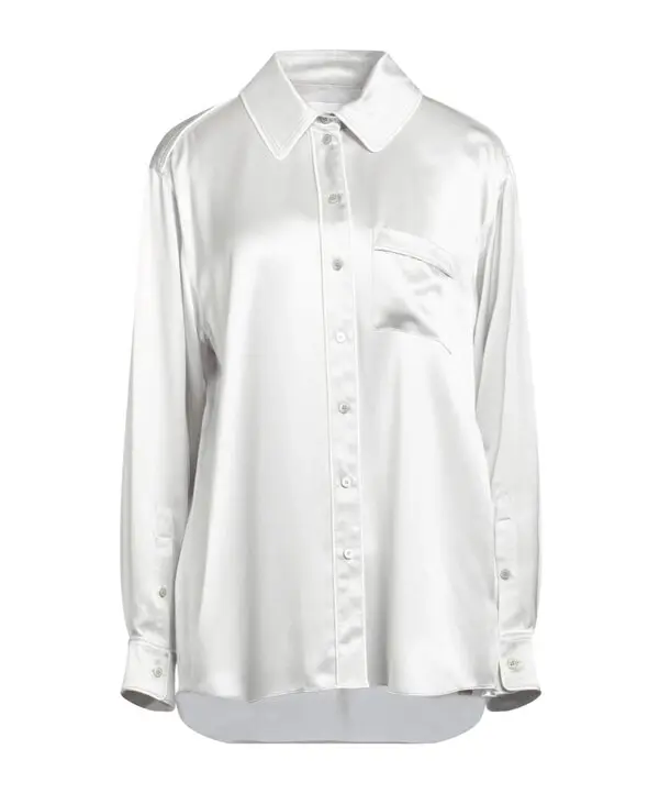 Burberry Two-tone Satin Shirt - White