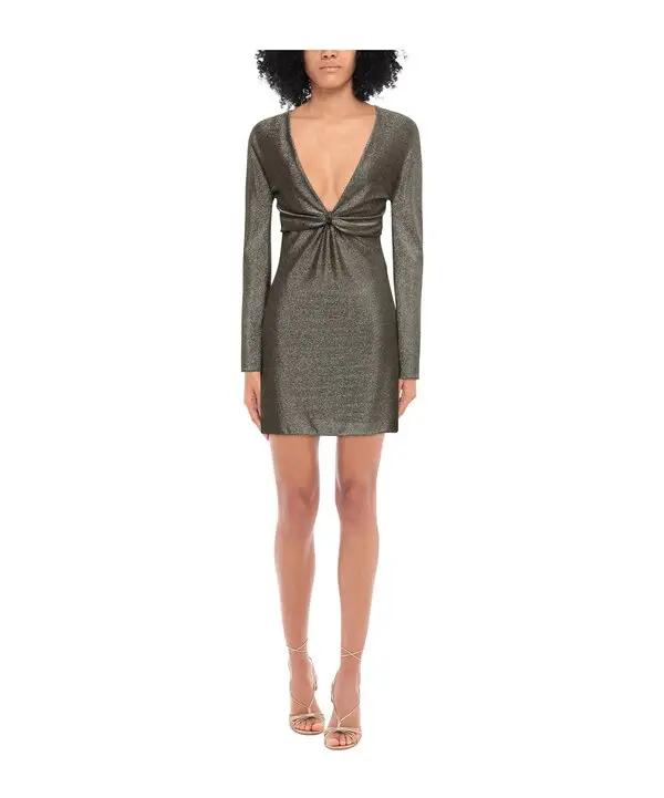 Saint Laurent V-neck Long Sleeve Bodycon Dress