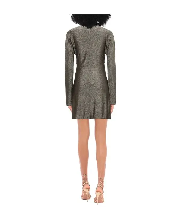 Saint Laurent V-neck Long Sleeve Bodycon Dress