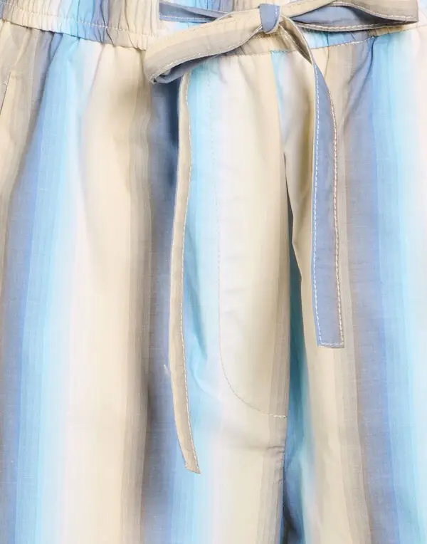GANNI Striped Cotton Sleep Pants - Blue