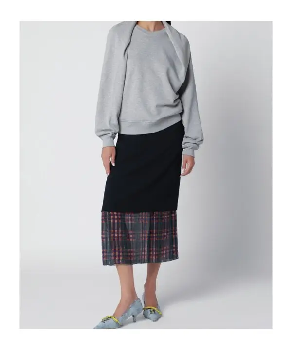 Dries Van Noten Mélange Grey Cotton Sweatshirt
