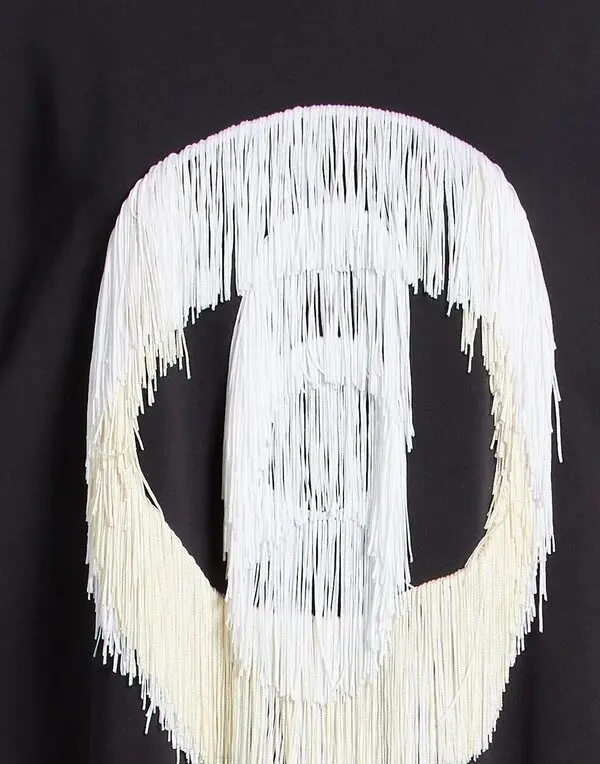 MAISON MARGIELA French Terry Sleeveless T-shirt Dress With Fringe Detail