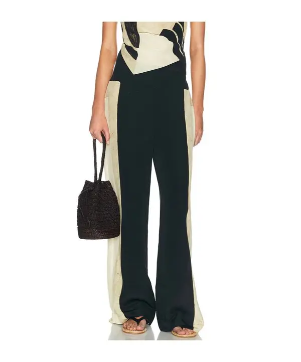 SIR. Elastic Waistband Casual Pants - Geo Scape