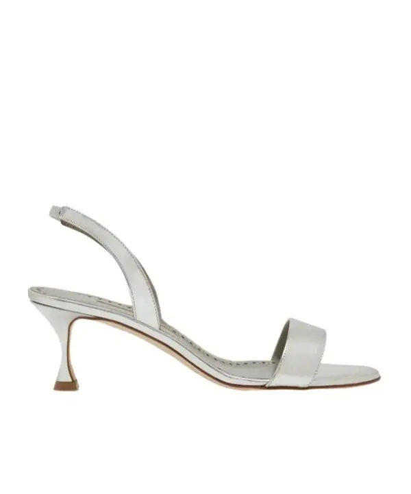 Manolo Blahnik Open-toe High-heeled Sandals - Silver